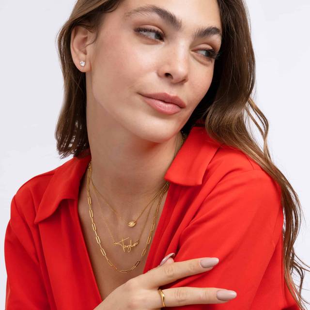 Paris Name Necklace in Gold Vermeil - Theo Grace