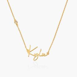 Paris Name Necklace with Diamond in 18K Gold Vermeil - Theo Grace