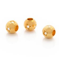 0.08CT Diamond Balance Bead in 18K Gold Vermeil - Theo Grace (Formerly ...