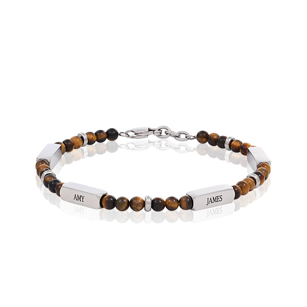 East Coast Custom Tiger Eye Beaded Bracelet for Men - Theo Grace
