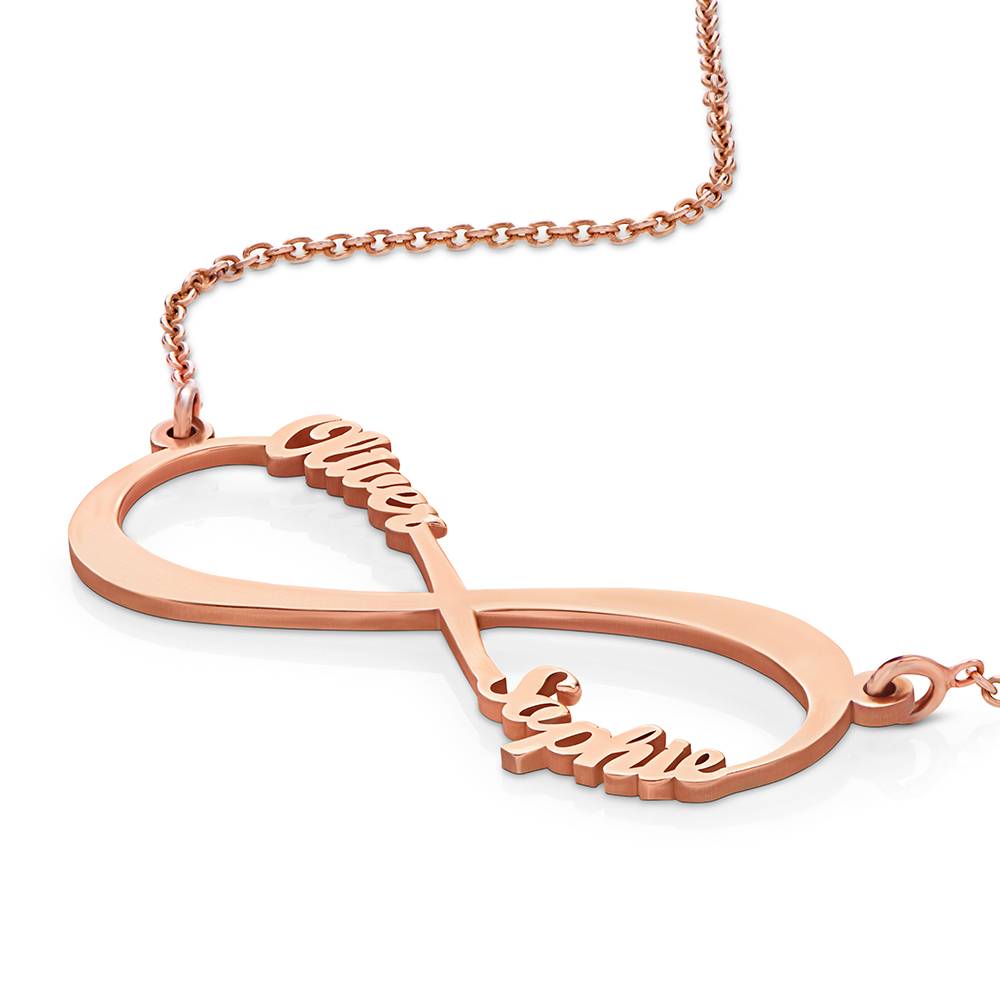 Infinity Name Necklace in Rose Gold Plating - Theo Grace
