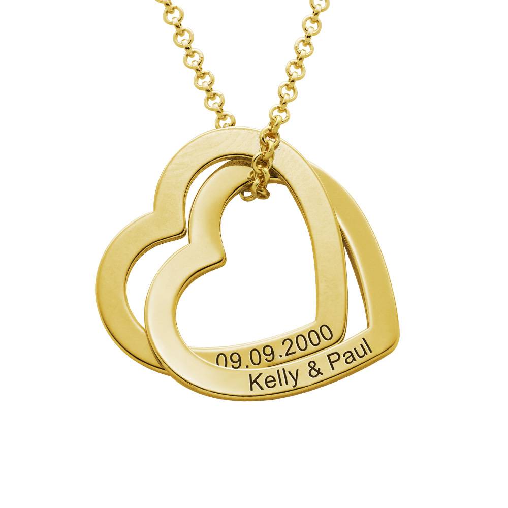 Claire Interlocking Hearts Necklace in 18K Gold Plating - Theo Grace