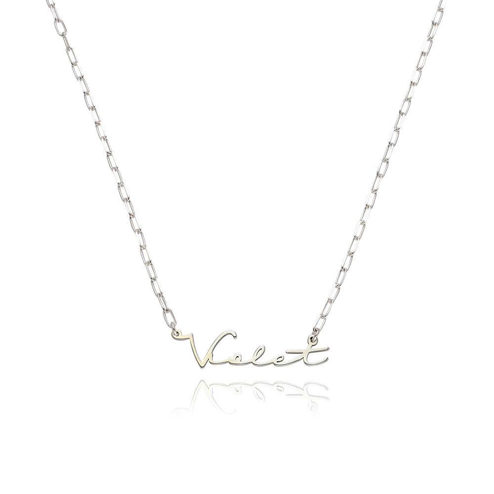 Signature Link Chain Name Necklace in Sterling Silver - Theo Grace