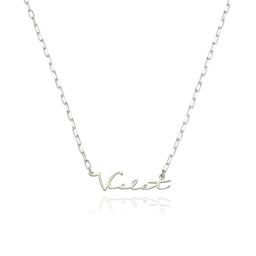 Signature Link Chain Name Necklace in Sterling Silver - Theo Grace