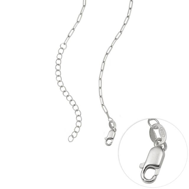 Mixed Metals Balance Bead Necklace with Sterling Silver Link Chain ...