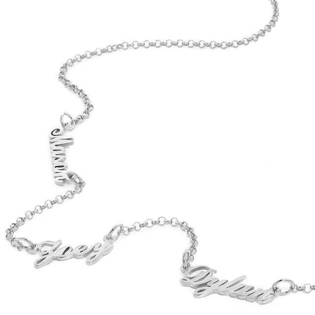 Heritage Multiple Name Necklace in Sterling Silver - Theo Grace