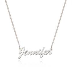 Jennifer Name Necklace in Sterling Silver - Theo Grace