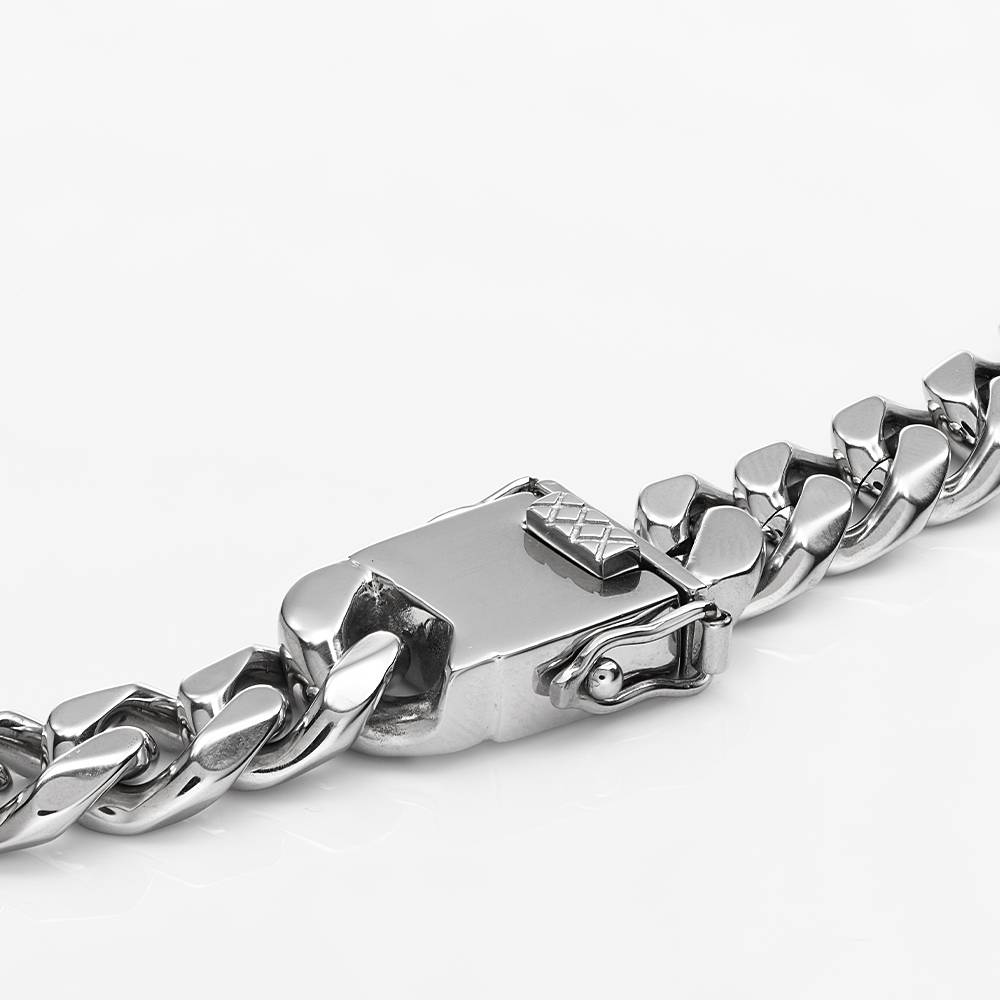 Personalized Cross ID Bracelet for Men in Stainless Steel - Theo Grace