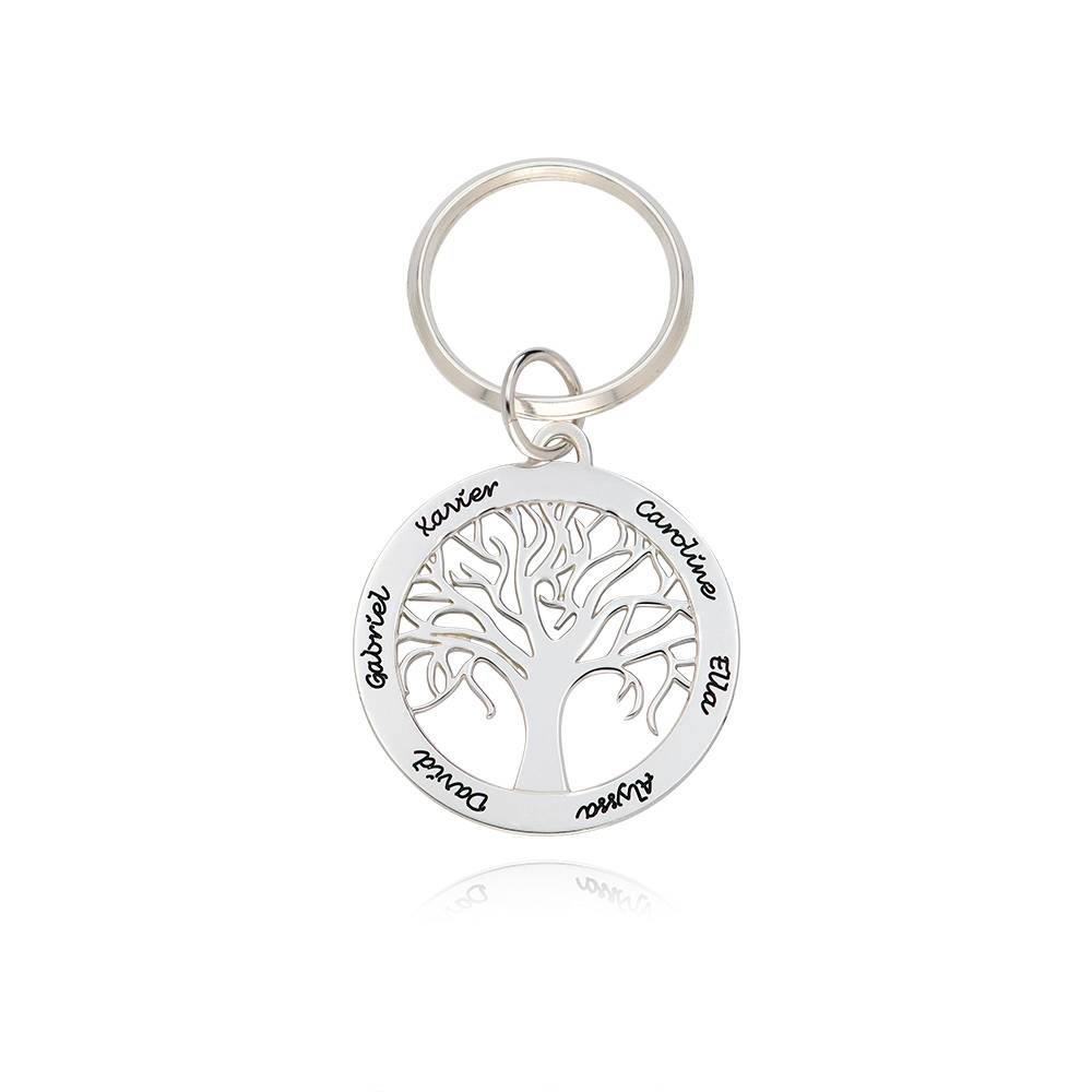 Personalized Family Tree Keychain in Sterling Silver - Theo Grace
