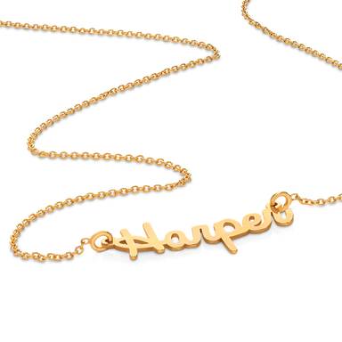 Personalized Cursive Name Necklace in 18K Gold Vermeil - Theo Grace ...