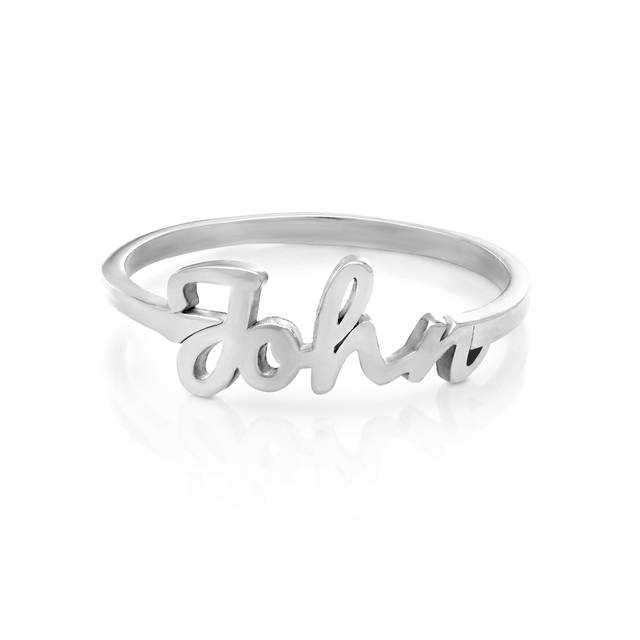 Script Name Ring in Sterling Silver - Theo Grace