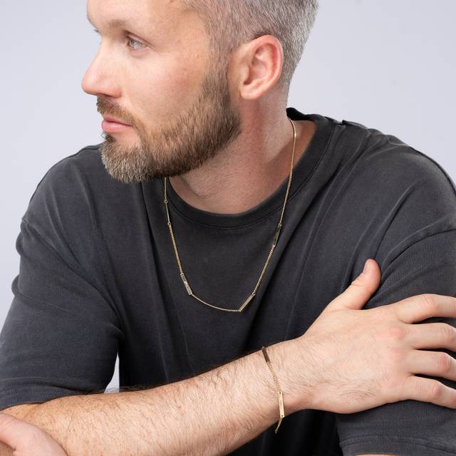 The Cosmos Bracelet for Men in 14K Solid Yellow Gold - Theo Grace