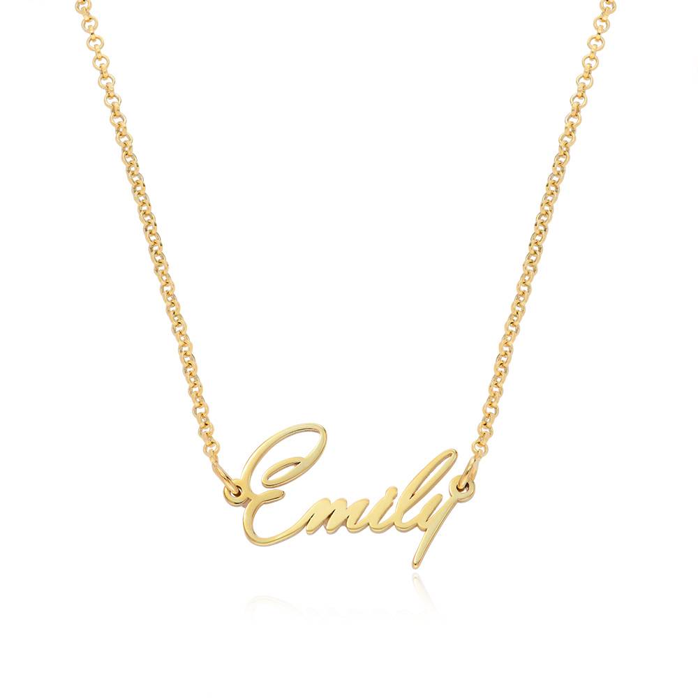 Tiny Name Necklace in Gold Plating - Theo Grace