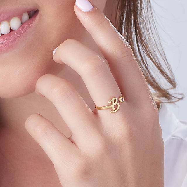 Personalize Your Initial Ring - Theo Grace