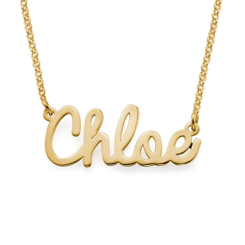 Cursive Name Necklace in Gold Plating - Theo Grace