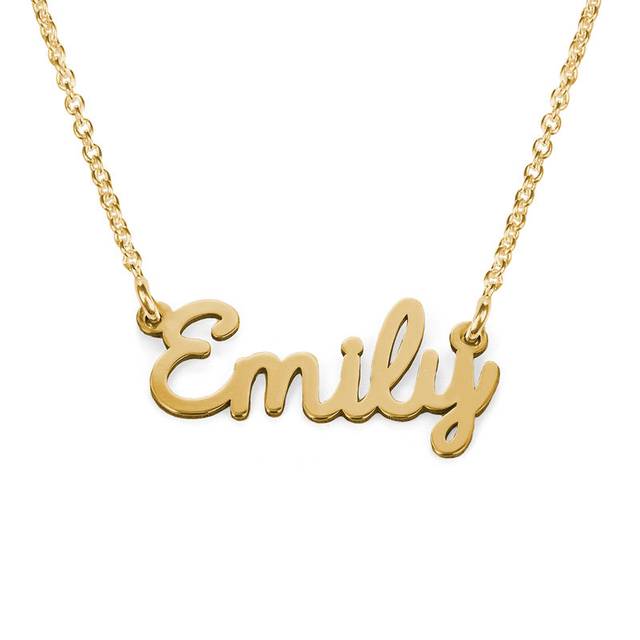 Cursive Name Necklace in Gold Plating - Theo Grace
