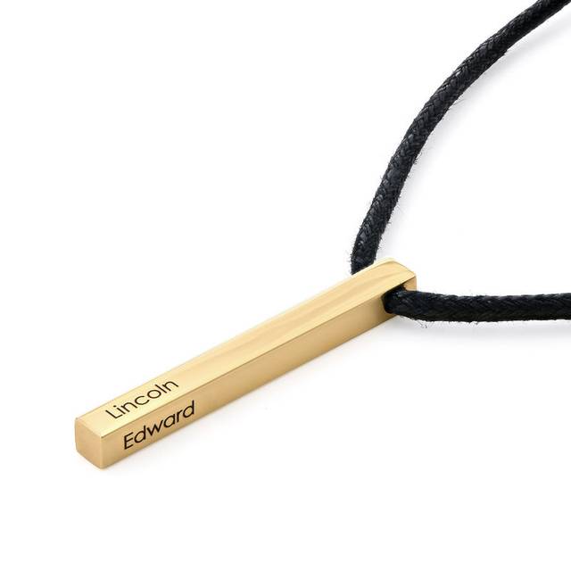 Atlas 3D Bar Name Necklace for Men in 18K Gold Plating - Theo Grace ...