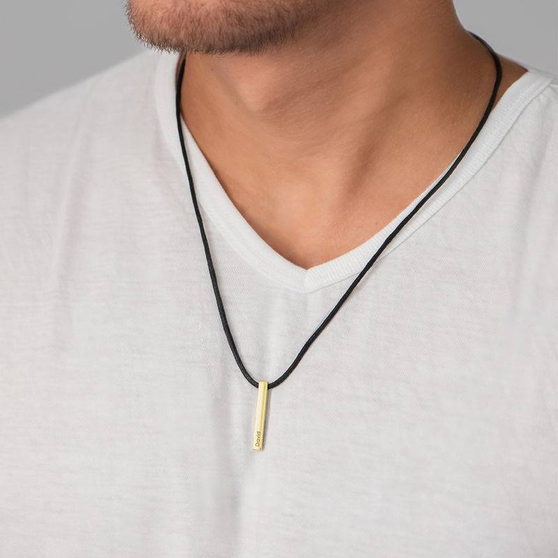 Atlas 3D Bar Name Necklace for Men in 18K Gold Plating - Theo Grace ...