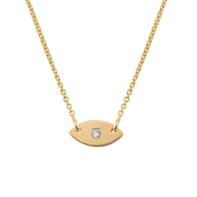 Stackable Evil Eye Necklace in Gold Plating - Theo Grace