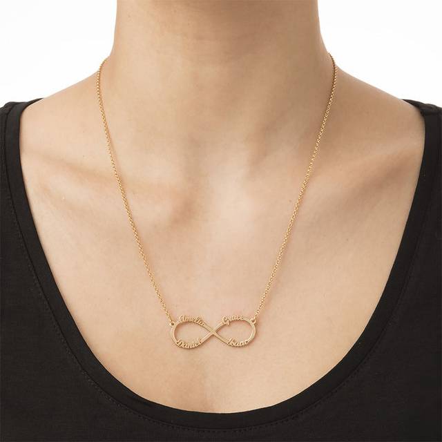 Infinity 4 Names Necklace in Gold Vermeil - Theo Grace