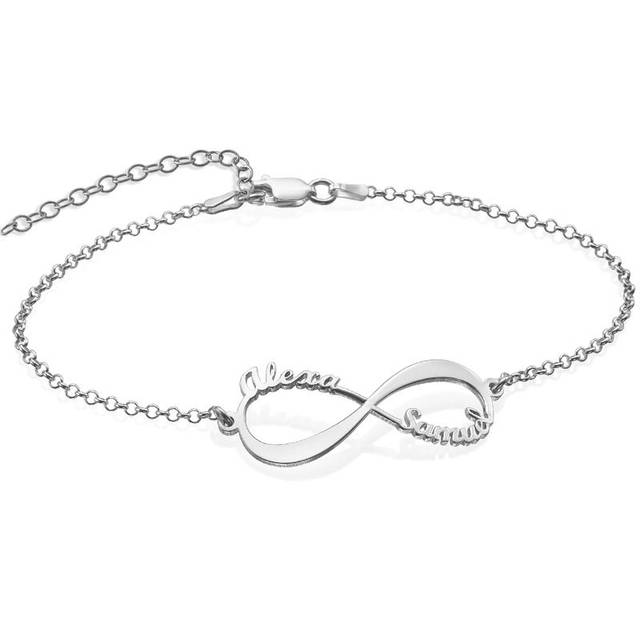 Personalized Infinity Name Bracelet in Silver - Theo Grace