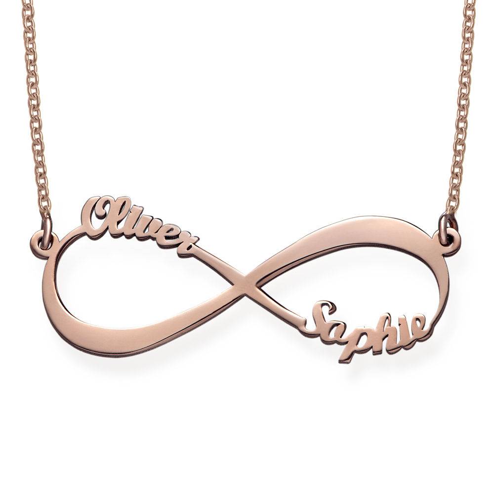 Infinity Name Necklace in Rose Gold Plating - Theo Grace