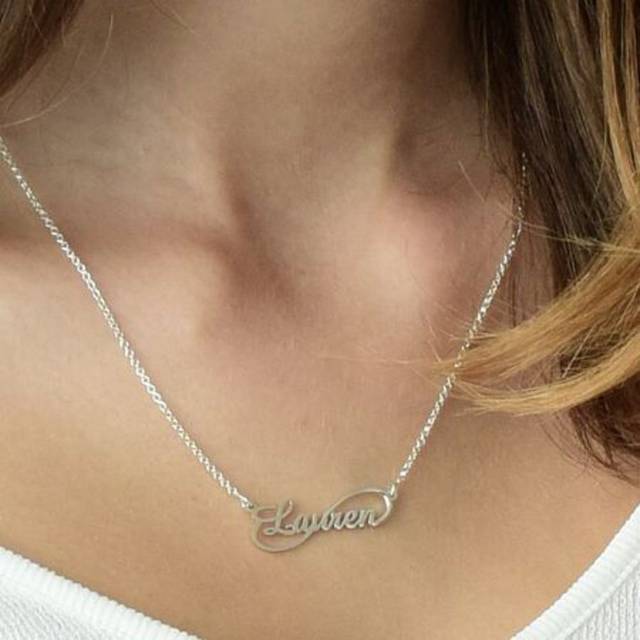 Infinity Style Name Necklace in Sterling Silver - Theo Grace
