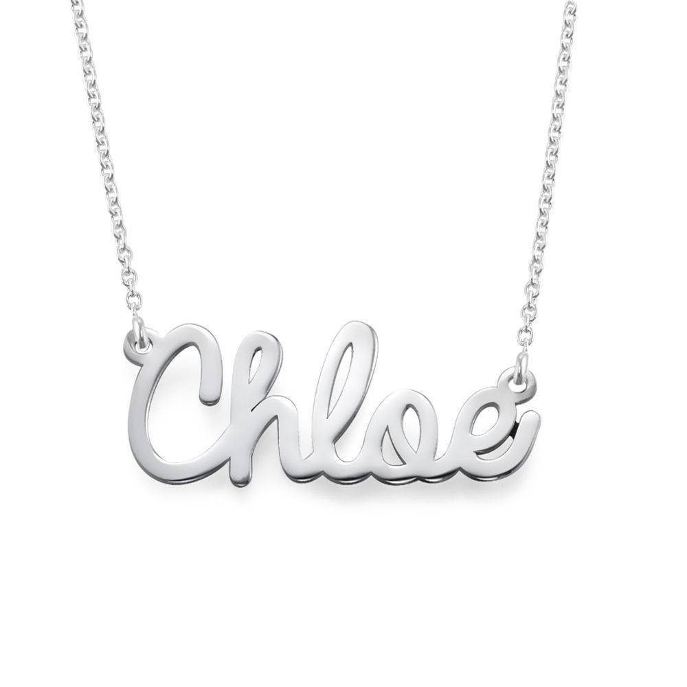 Personalized Cursive Name Necklace in Sterling Silver - Theo Grace