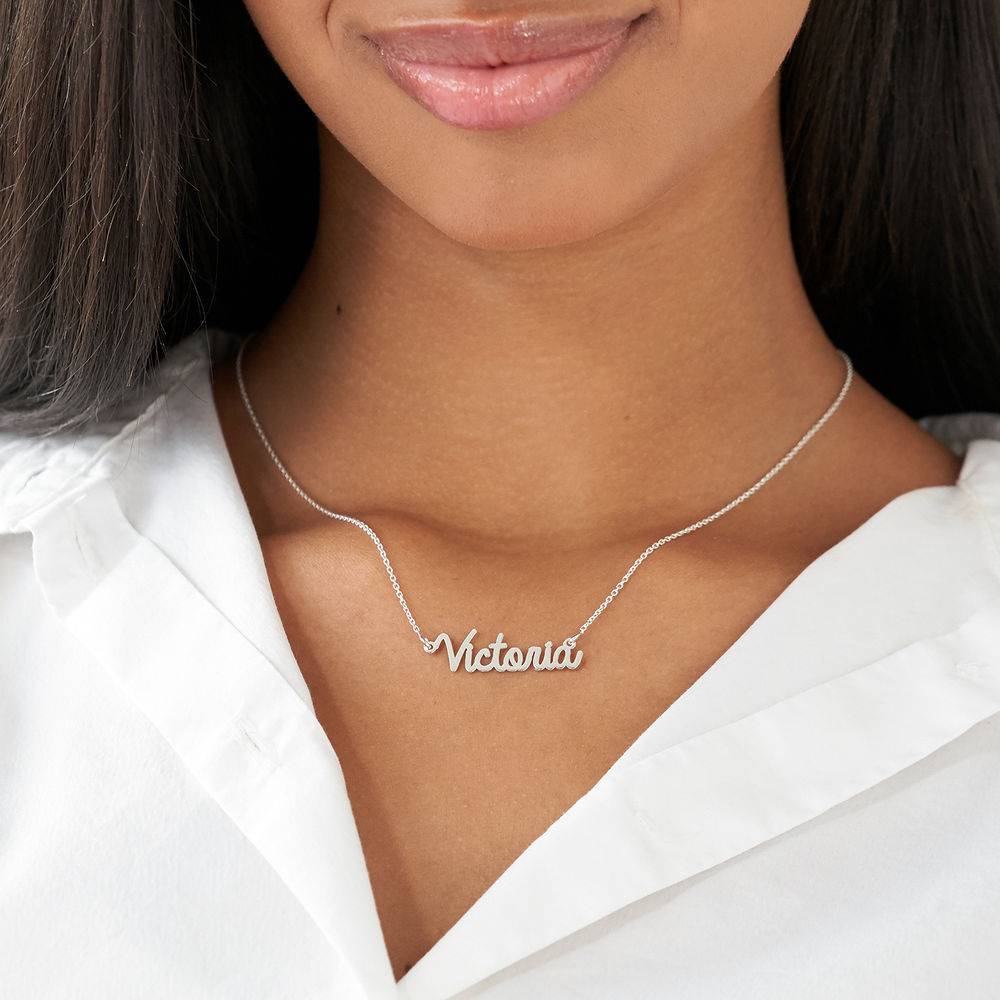 Personalized Cursive Name Necklace in Sterling Silver - Theo Grace
