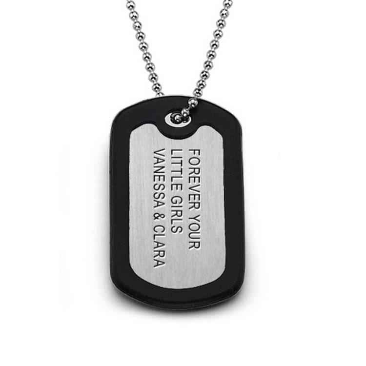Personalized Dog Tag Necklace for Men in Sterling Silver - Theo Grace