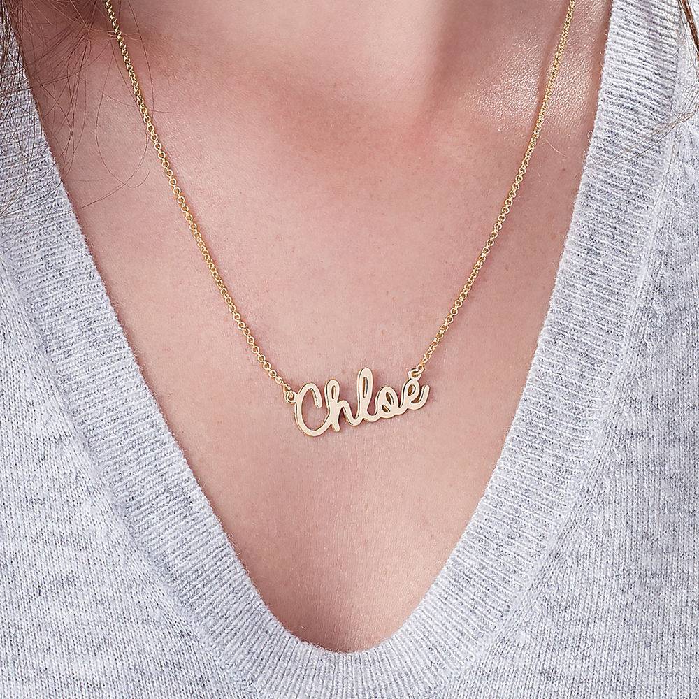 Personalized Cursive Name Necklace in 18K Gold Plating - Theo Grace