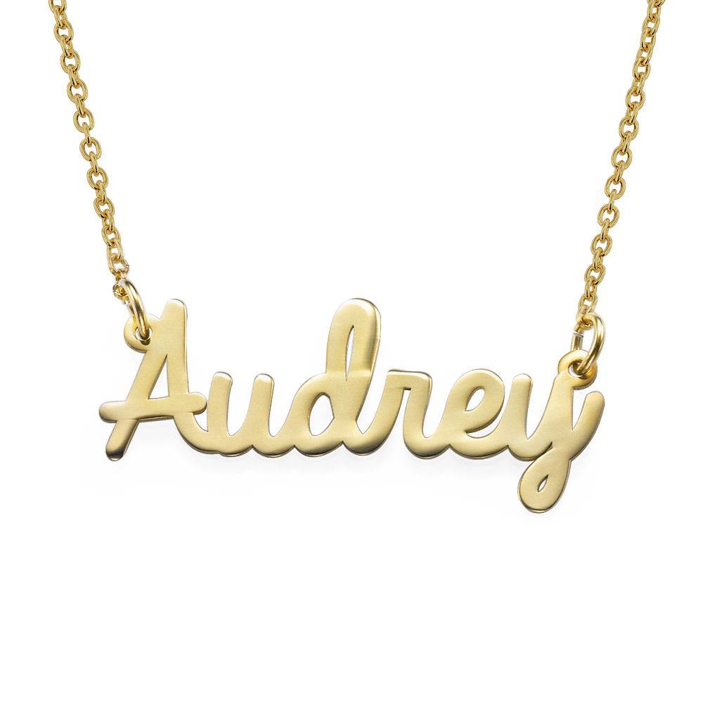 Personalized Cursive Name Necklace in Gold Vermeil - Theo Grace