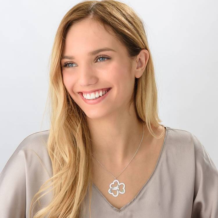 Personalized Triple Heart Necklace with Birthstones in Sterling Silver ...