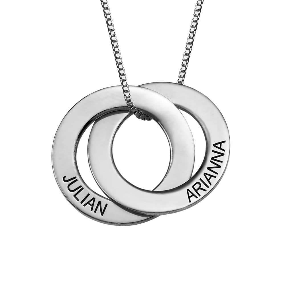 Russian Ring Necklace with 2 Rings in Sterling Silver - Theo Grace