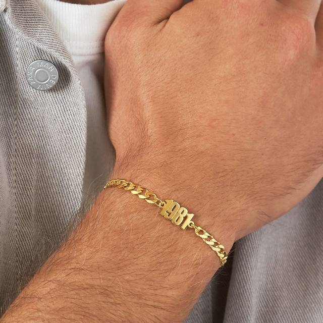 Thick Chain Name Bracelet in Gold Vermeil - Theo Grace