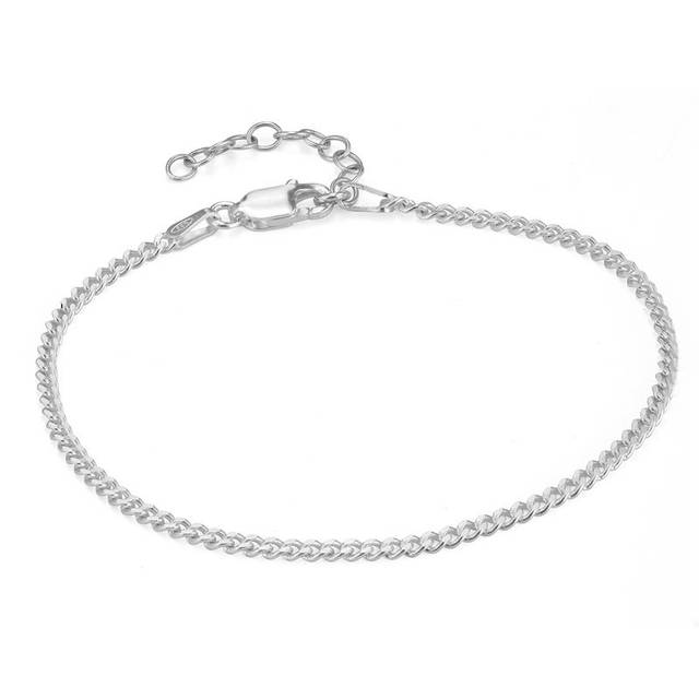 Tiny Cuban Chain Bracelet in Sterling Silver - Theo Grace