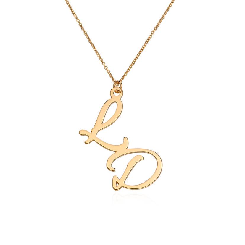 Two Initial Necklace in Gold Vermeil - Theo Grace