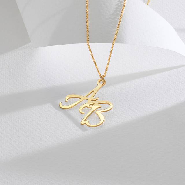 Two Initial Necklace in Gold Vermeil - Theo Grace