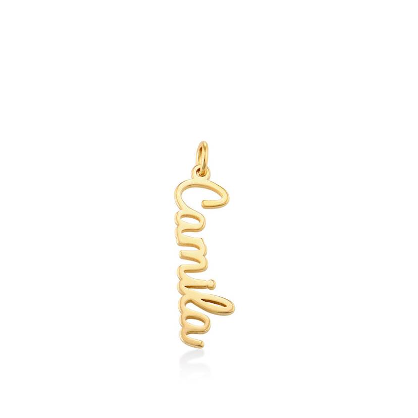 Vertical Name Pendant in Cursive in 18K Gold Plating - Theo Grace ...