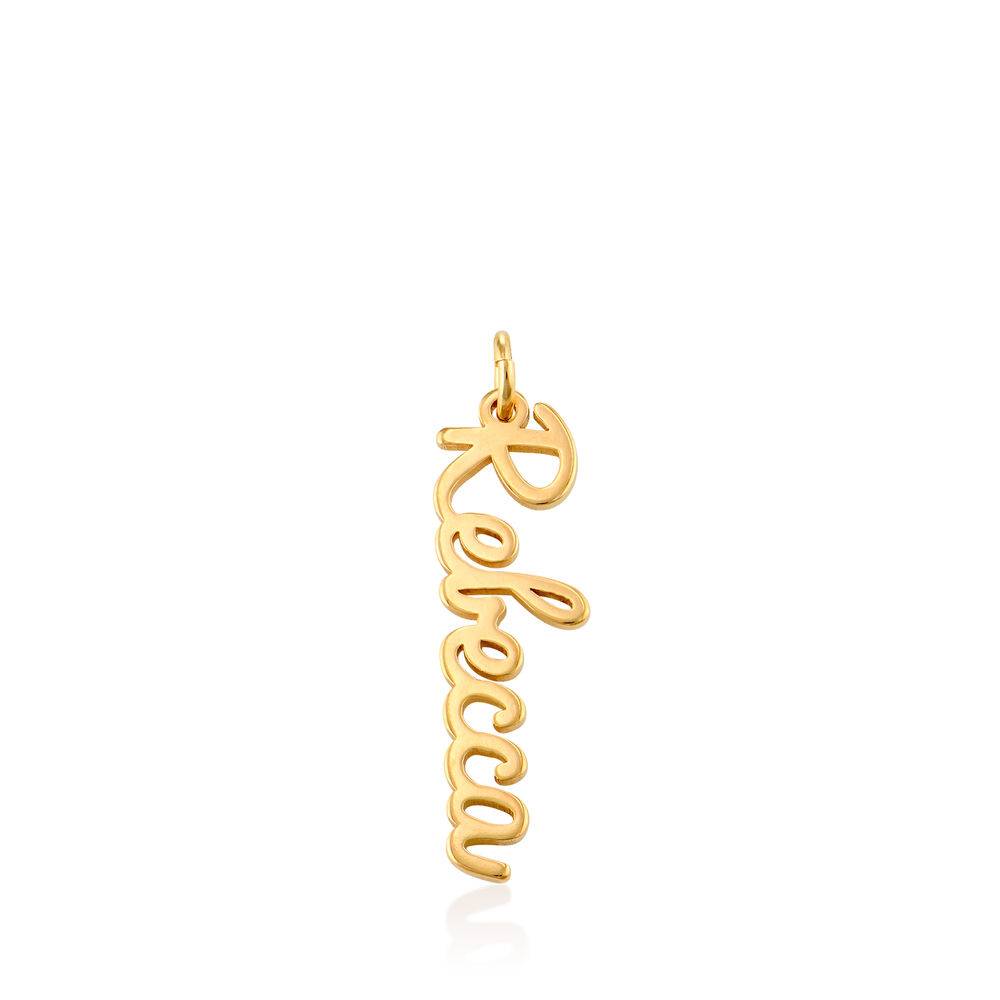 Vertical Name Pendant in Cursive in Gold Vermeil - Theo Grace